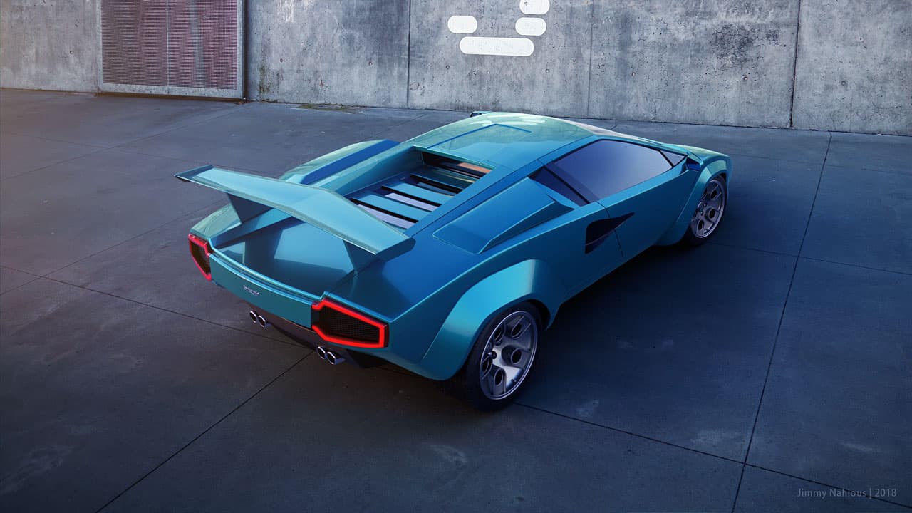 High-Resolution Lamborghini Countach Retro Photos