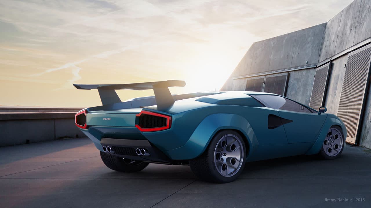 High-Resolution Lamborghini Countach Retro Photos