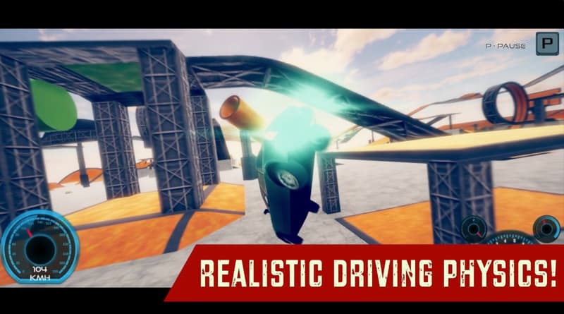 Crazy Car Stunts In Deep Space - LamboCARS