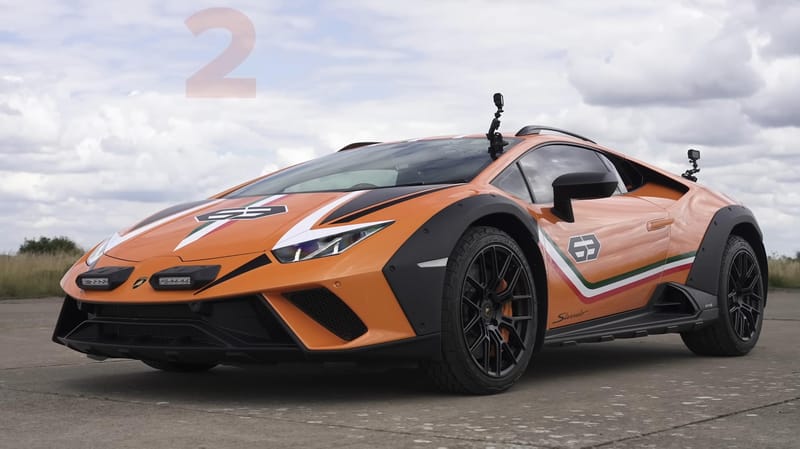 Crazy Crossover Drag Race Battle: 2023 Lamborghini Huracan Sterrato VS ...